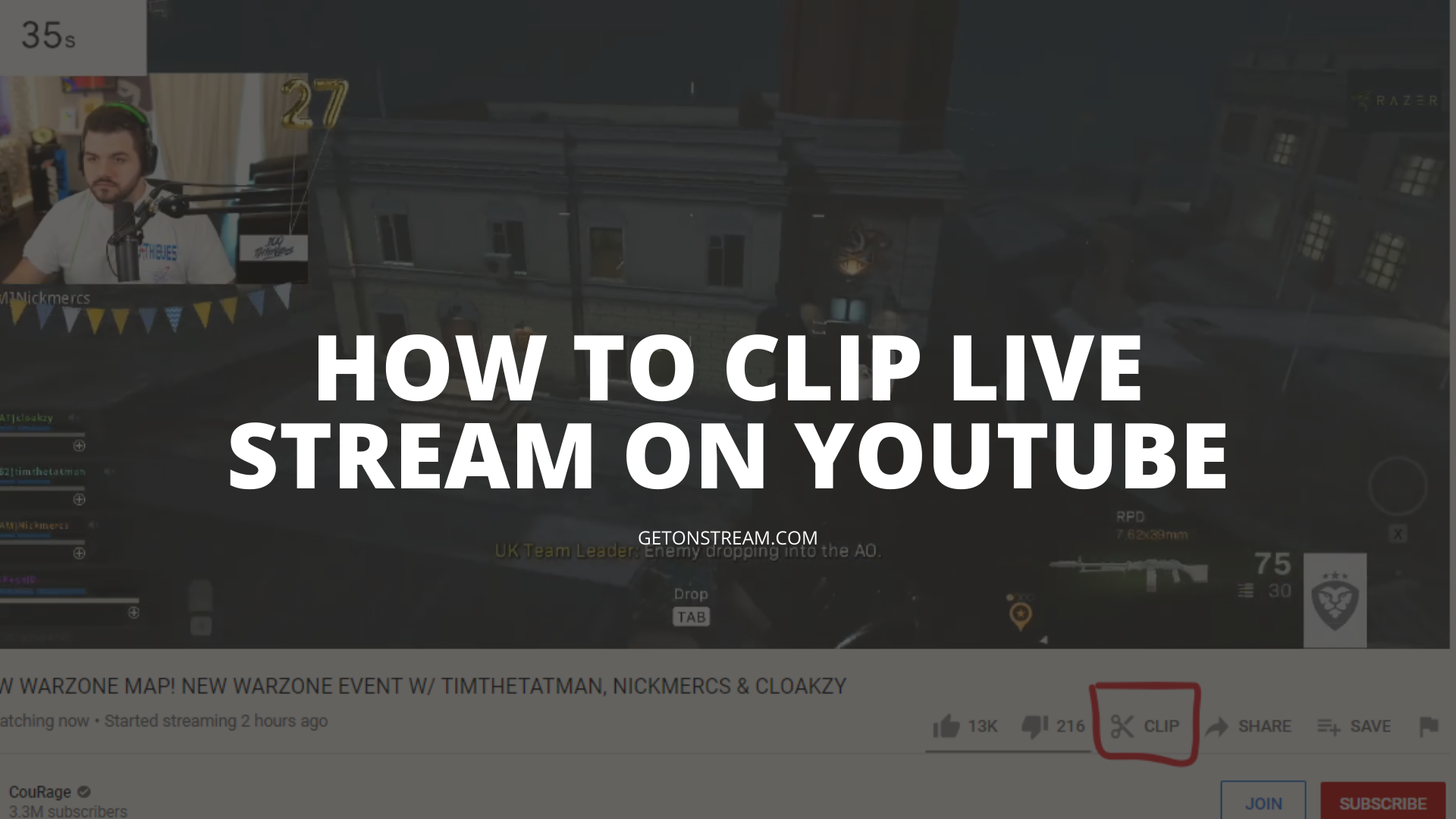 How To Clip Live Streams On Youtube - Get On Stream