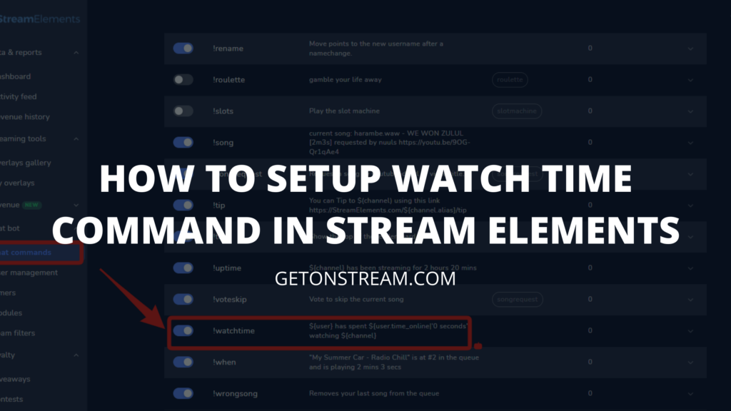 How To Set Up WatchTime Command Using Stream Elements - [Easy Guide ...