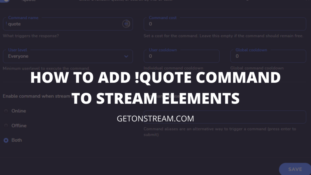How To Set Up !Quote Command On Stream Elements - [Easy Guide] - Get On Stream